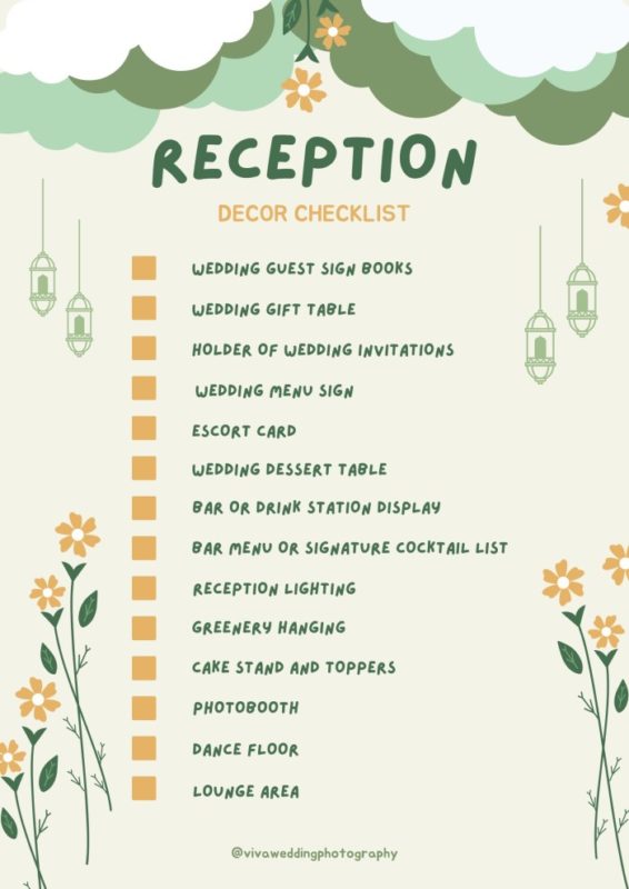 Wedding Decor Checklist: 38 Details for Your Big Day