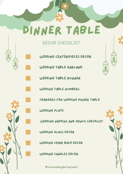 Wedding Decor Checklist: 38 Details for Your Big Day