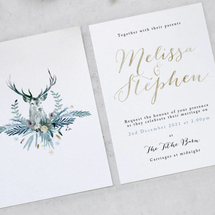 33 Elegant Winter Wedding Invitations That Feel Magical