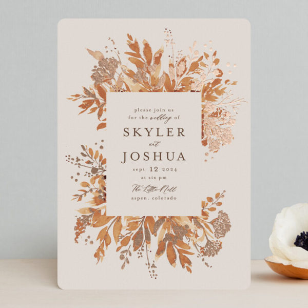 39 Gorgeous Fall Wedding Invitations to Fall in Love with