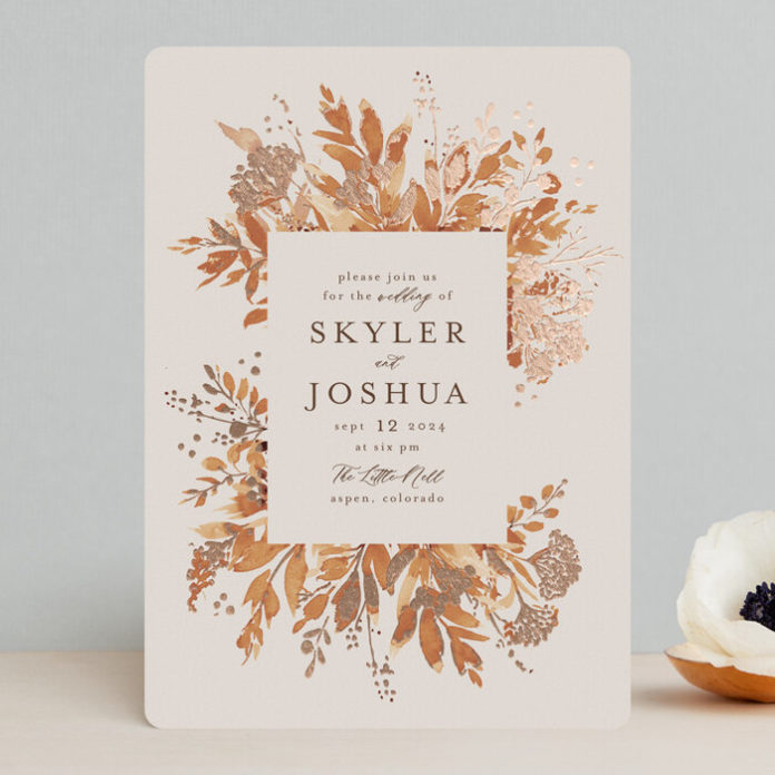 39 Gorgeous Fall Wedding Invitations to Fall in Love with