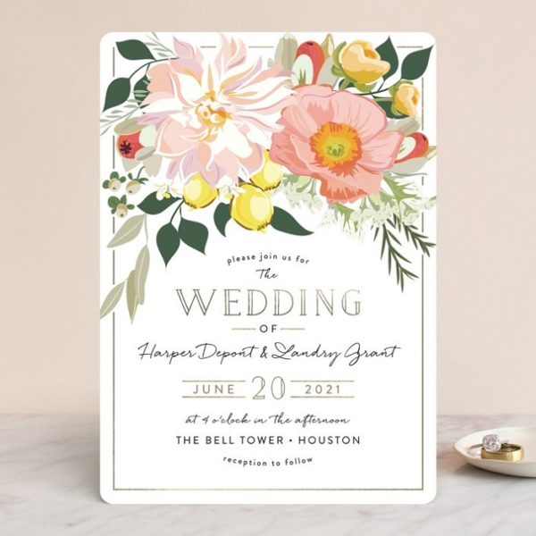 30 Stunning Spring Wedding Invitations that Leave You in Awe