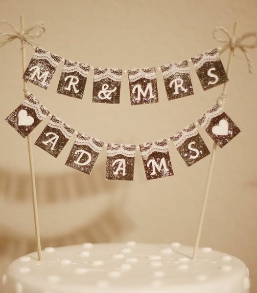 32 Awesome Bridal Shower Cake Toppers For Your Dessert