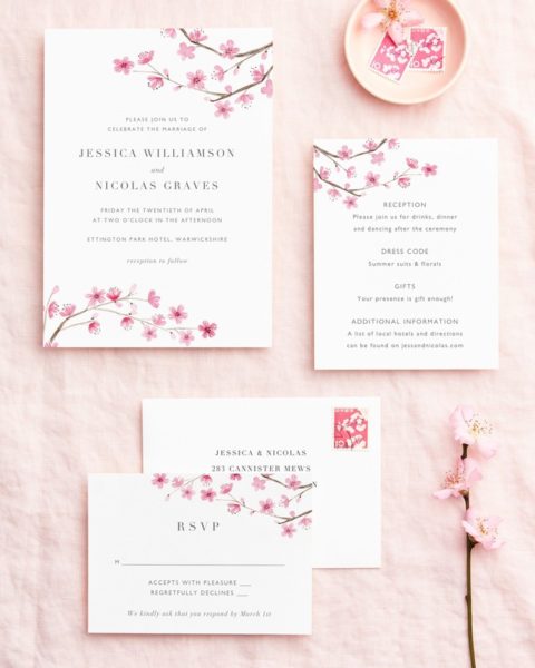 30 Stunning Spring Wedding Invitations that Leave You in Awe