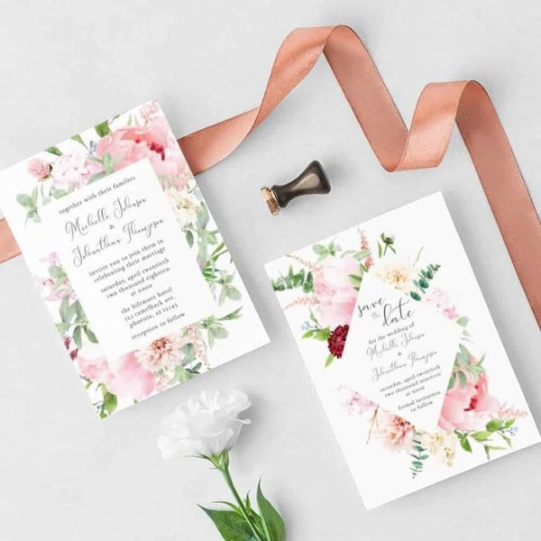 21 Perfect Floral Wedding Invitations for Your Celebration