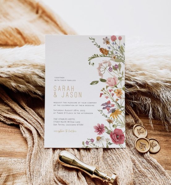 21 Perfect Floral Wedding Invitations for Your Celebration